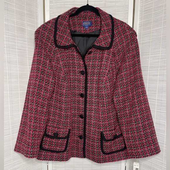 Pendleton | Jackets & Coats | Pendleton Tweed Blazer Pinkblack | Poshmark